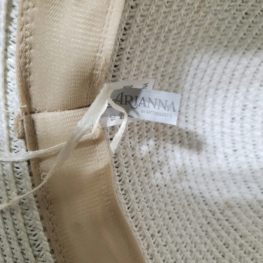 Howards | Accessories | Arianna By Howards Beige Woven Sun Hat Belt ...